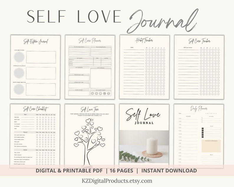 Self Love Journal, Self Love Printable, Mental Health Journal ...