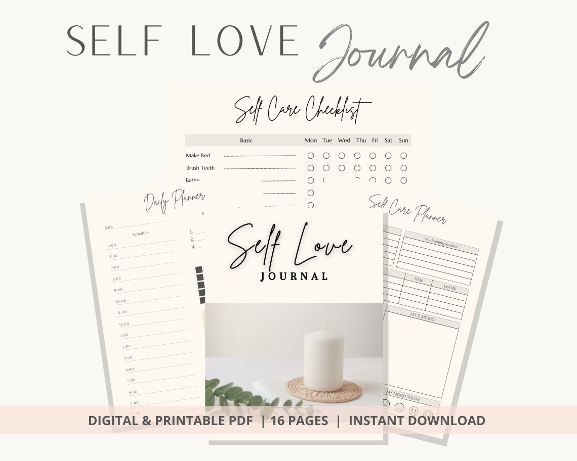 Self Love Journal, Self Love Printable, Mental Health Journal ...