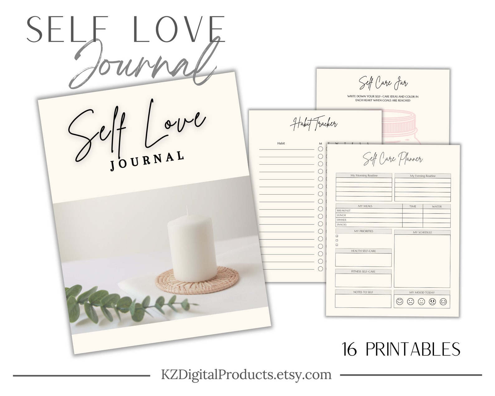 Self Love Journal, Self Love Printable, Mental Health Journal, Wellness ...