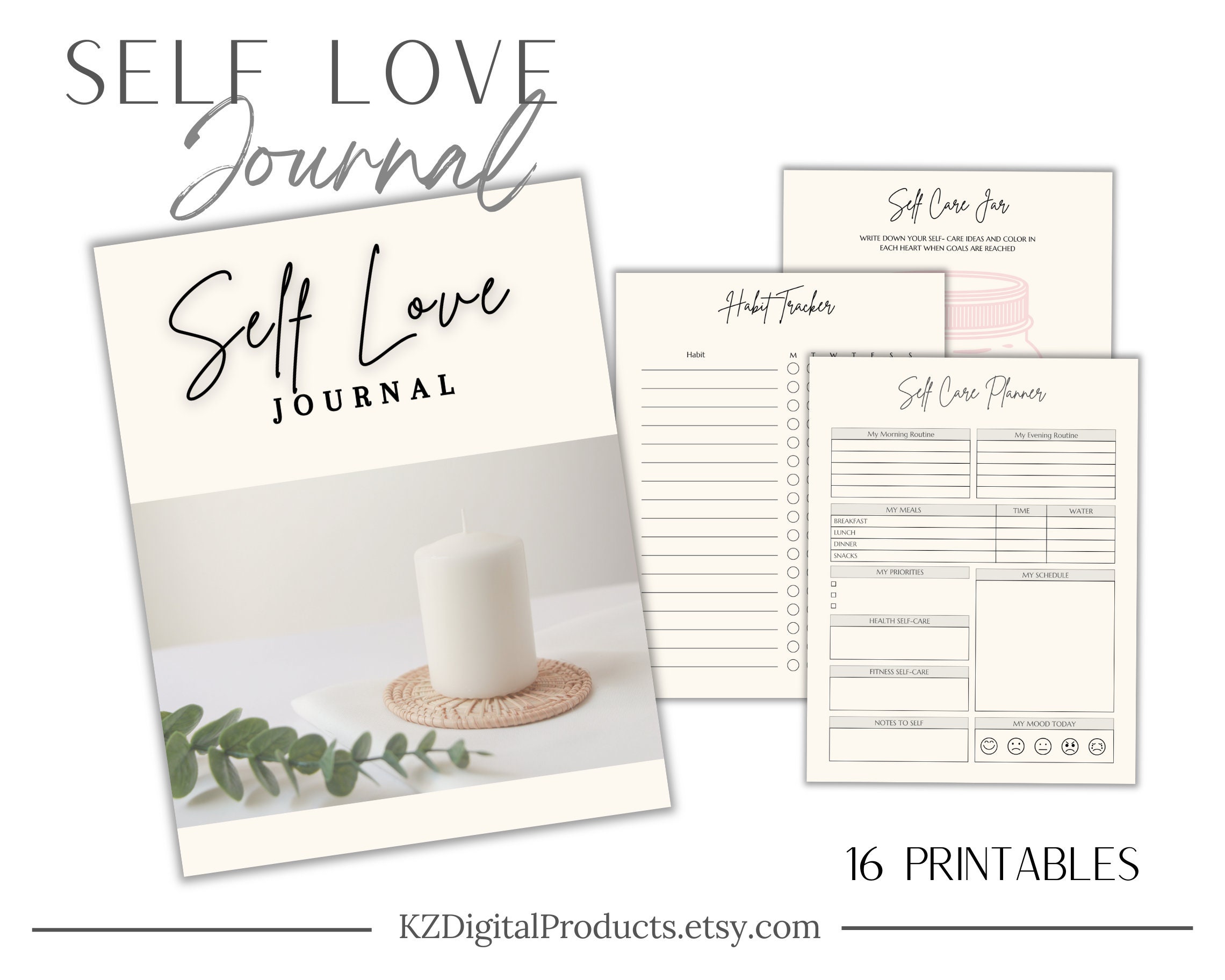 Self Love Journal, Self Love Printable, Mental Health Journal, Wellness ...