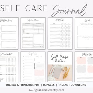 Self Care Journal, Self Care Printable, Mental Health Journal, Wellness ...