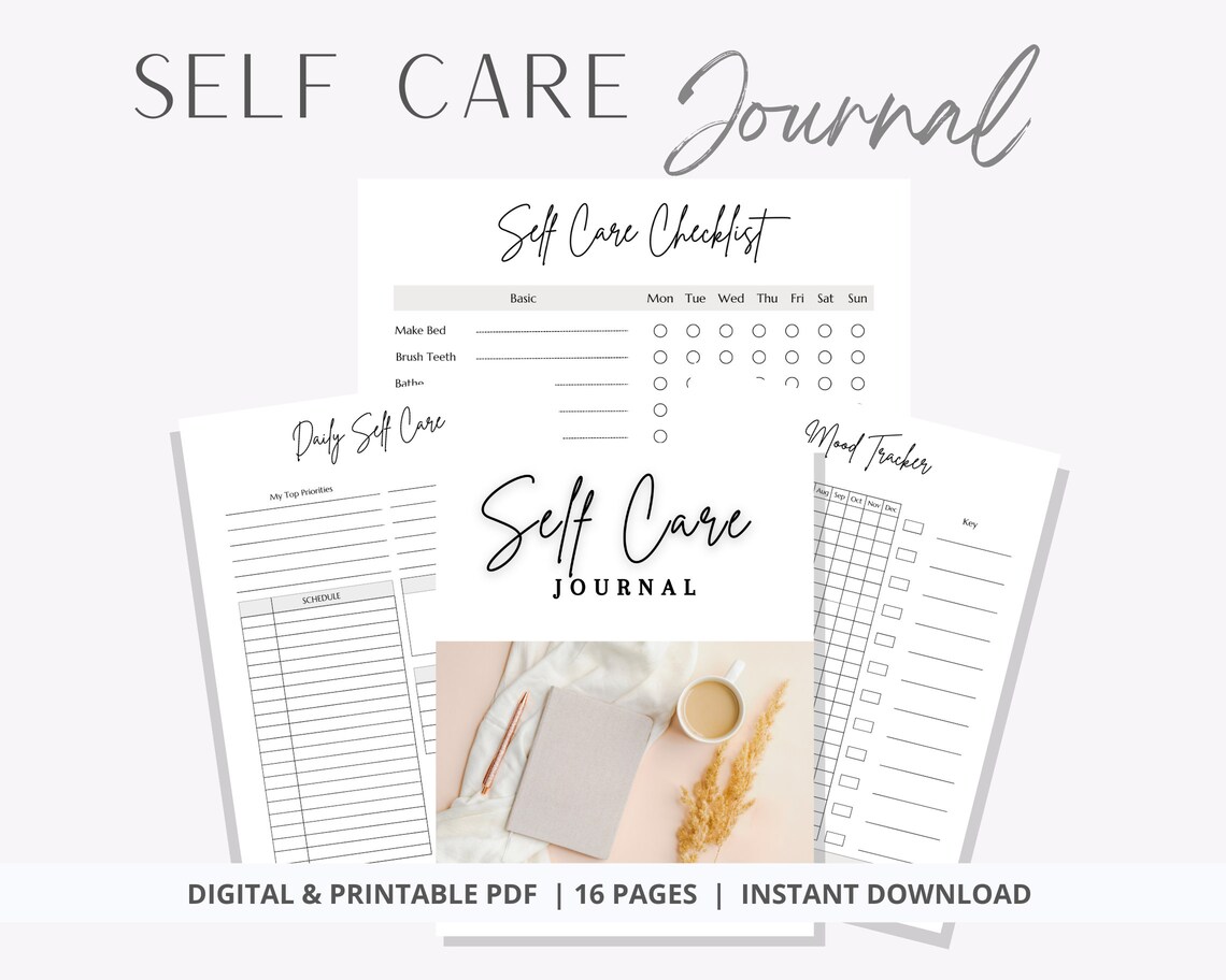 Self Care Journal, Self Care Printable, Mental Health Journal, Wellness ...