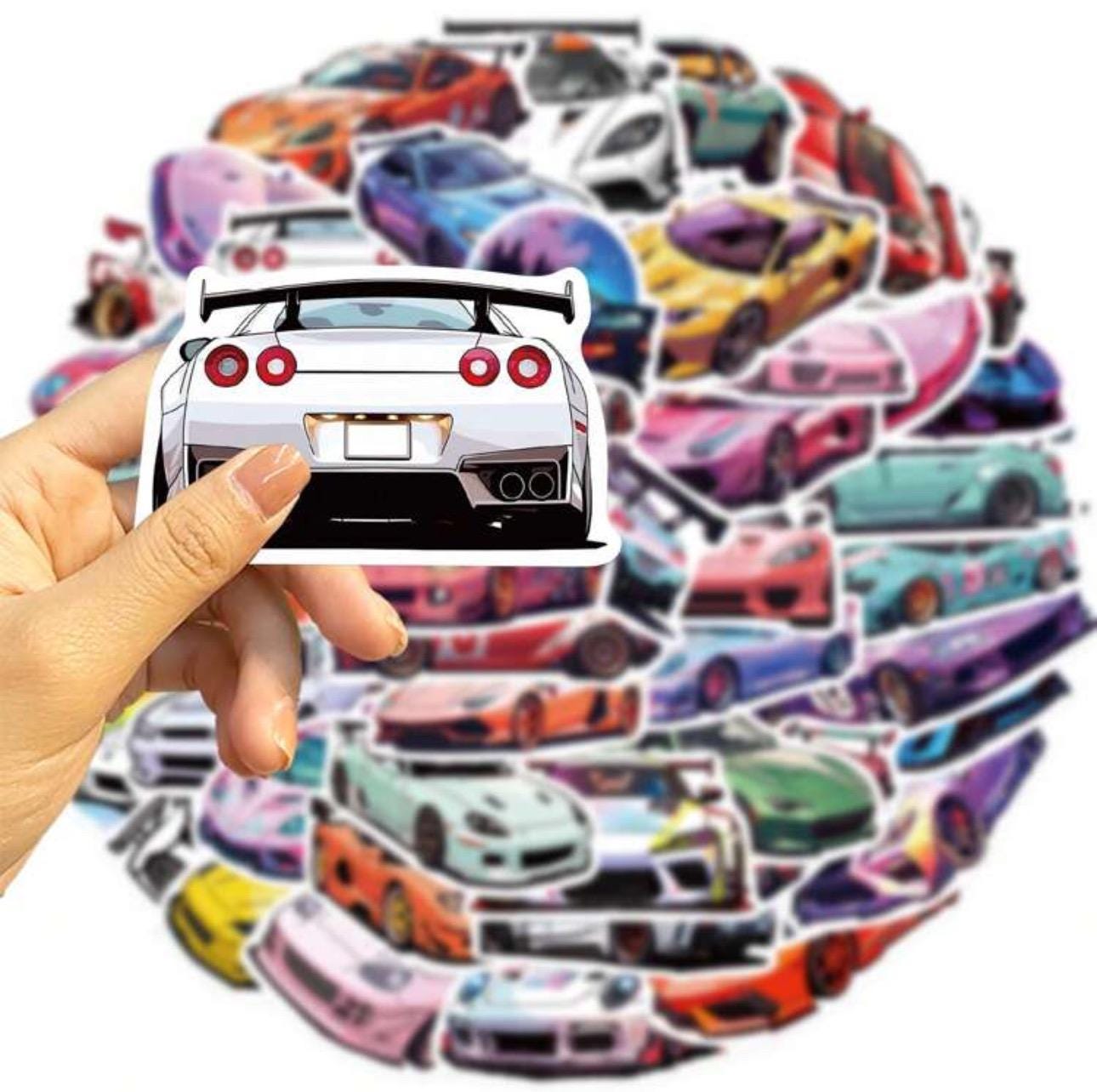 Sports Car Stickers: Waterproof Vinyl Decals for Laptop, Journals (5 ...