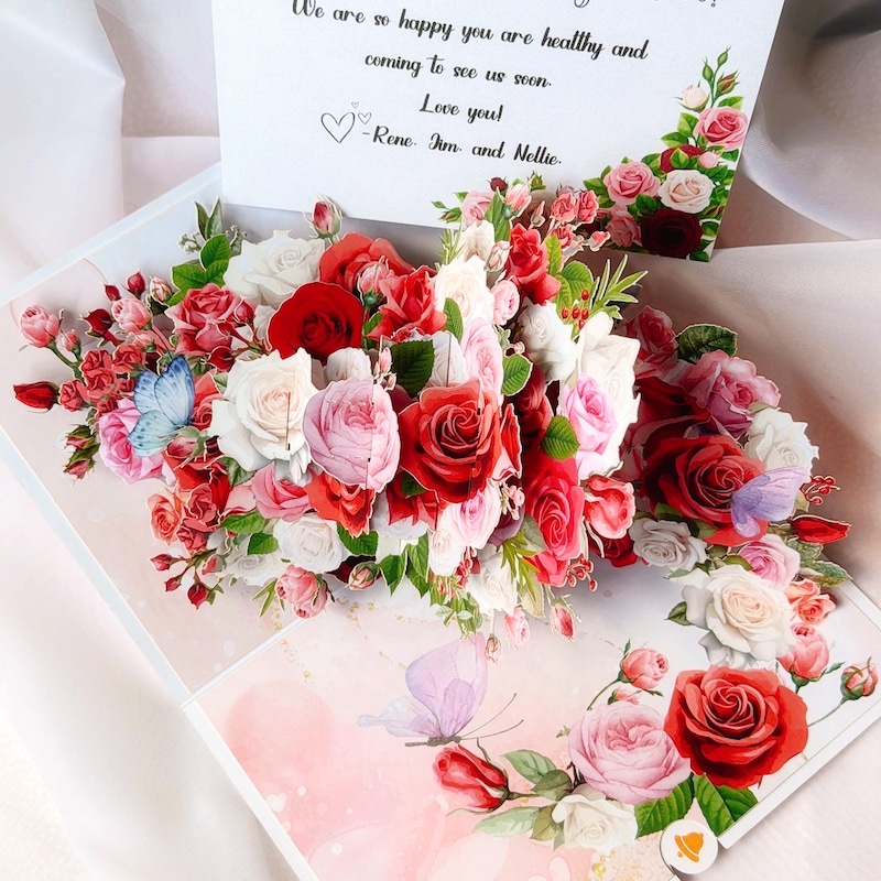 Popup Birthday Card Pink - Etsy