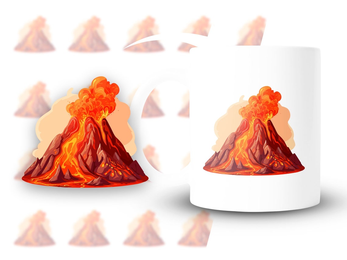 Cartoon Volcano SVG Png Eps, Commercial Use Clipart Vector Graphics for ...