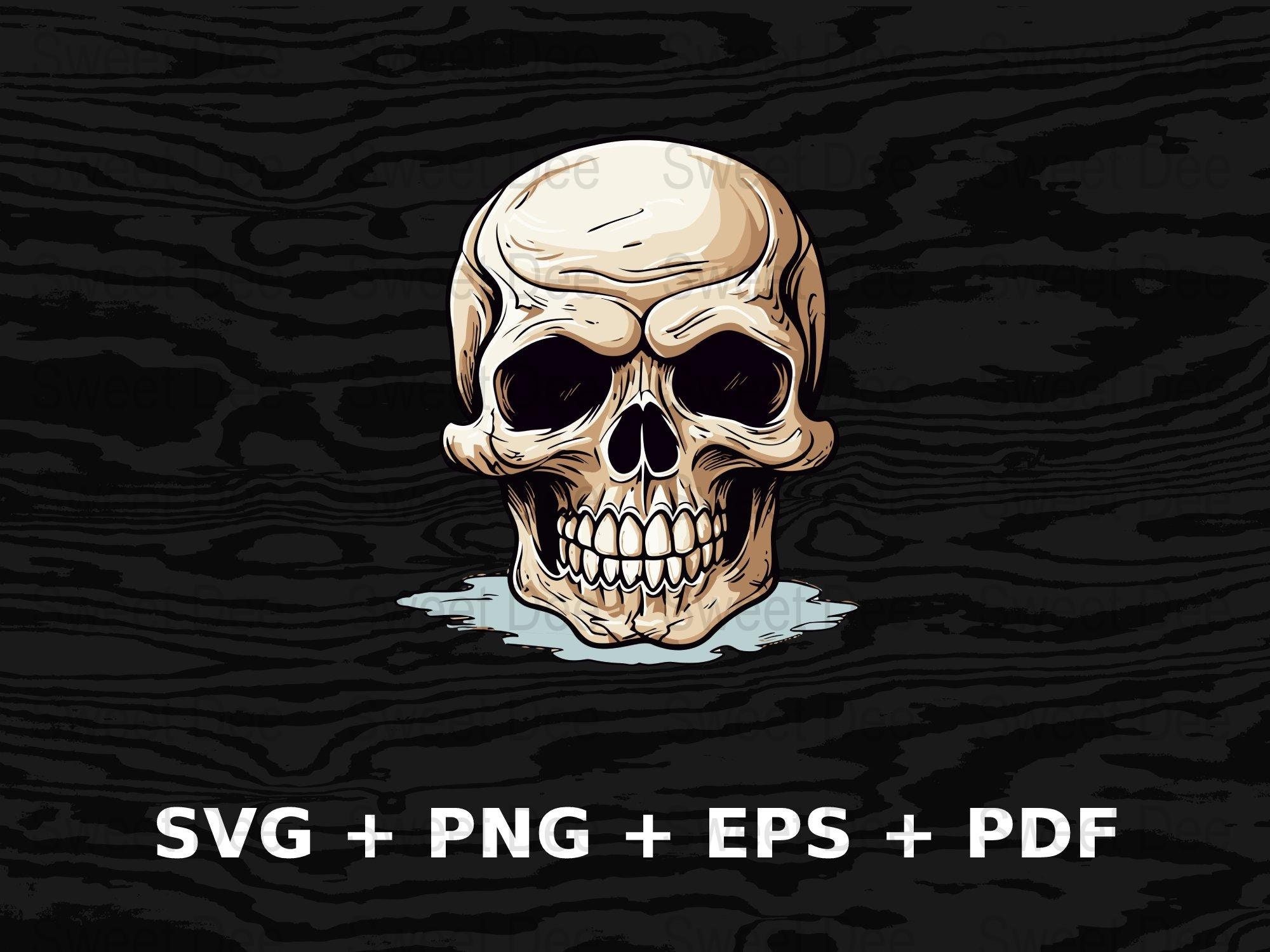 Cartoon Cartoon Skull Svg Png Eps, Commercial Use Clipart Vector ...