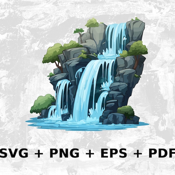 Waterfall Svg - Etsy