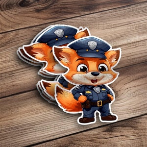 Cartoon Police Fox Svg Png Eps, Commercial Use Clipart Vector Graphics ...