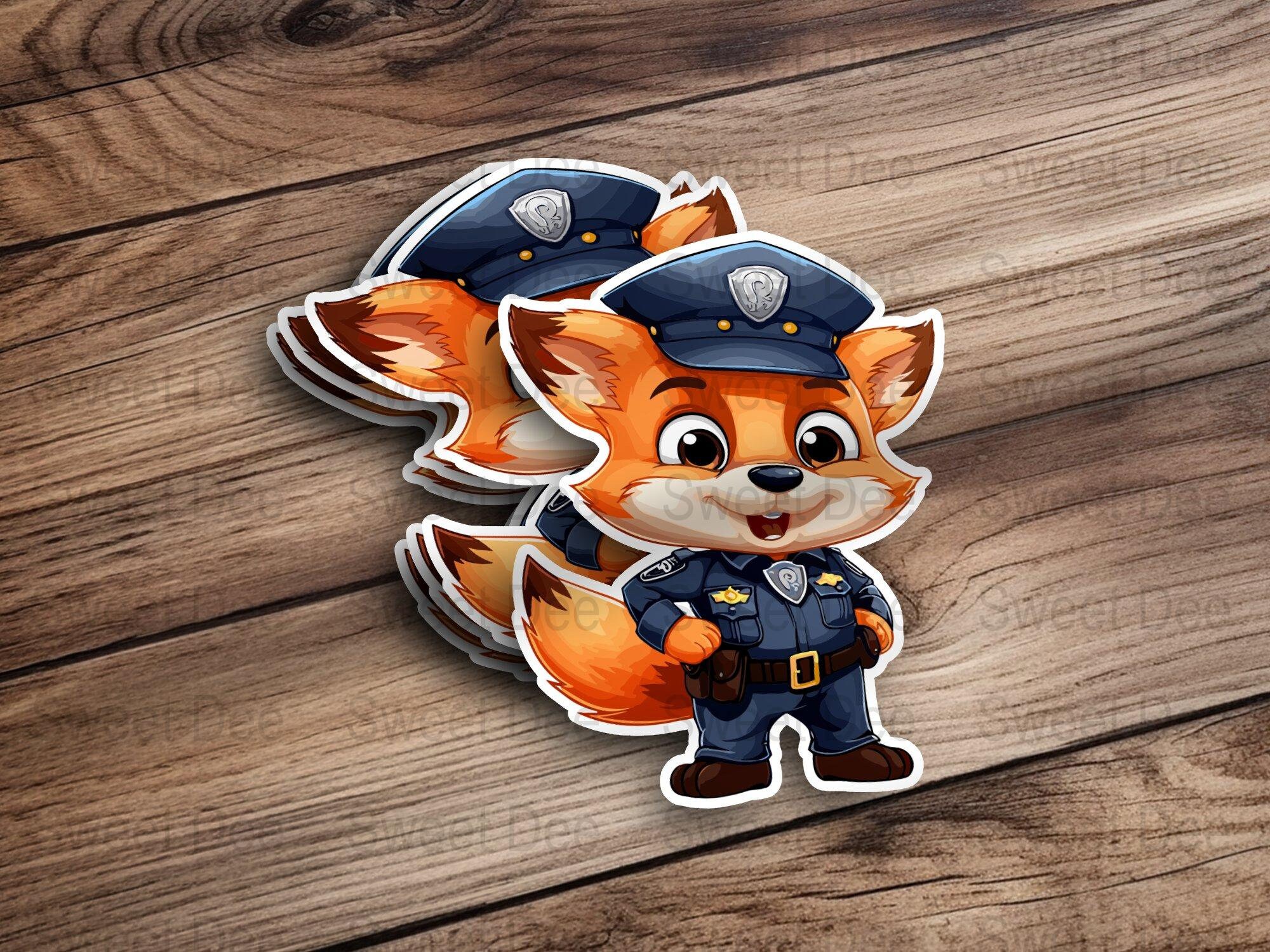 Cartoon Police Fox Svg Png Eps, Commercial Use Clipart Vector Graphics ...