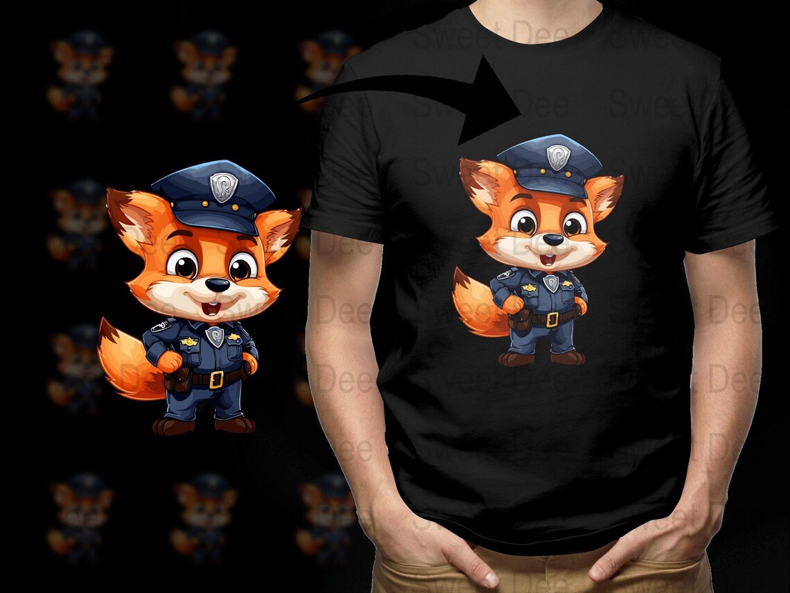 Cartoon Police Fox Svg Png Eps, Commercial Use Clipart Vector Graphics ...