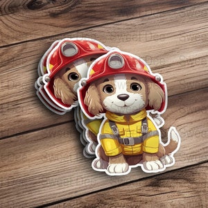 Cartoon Cute Dog Fireman Svg Png Eps, Commercial Use Clipart Vector ...