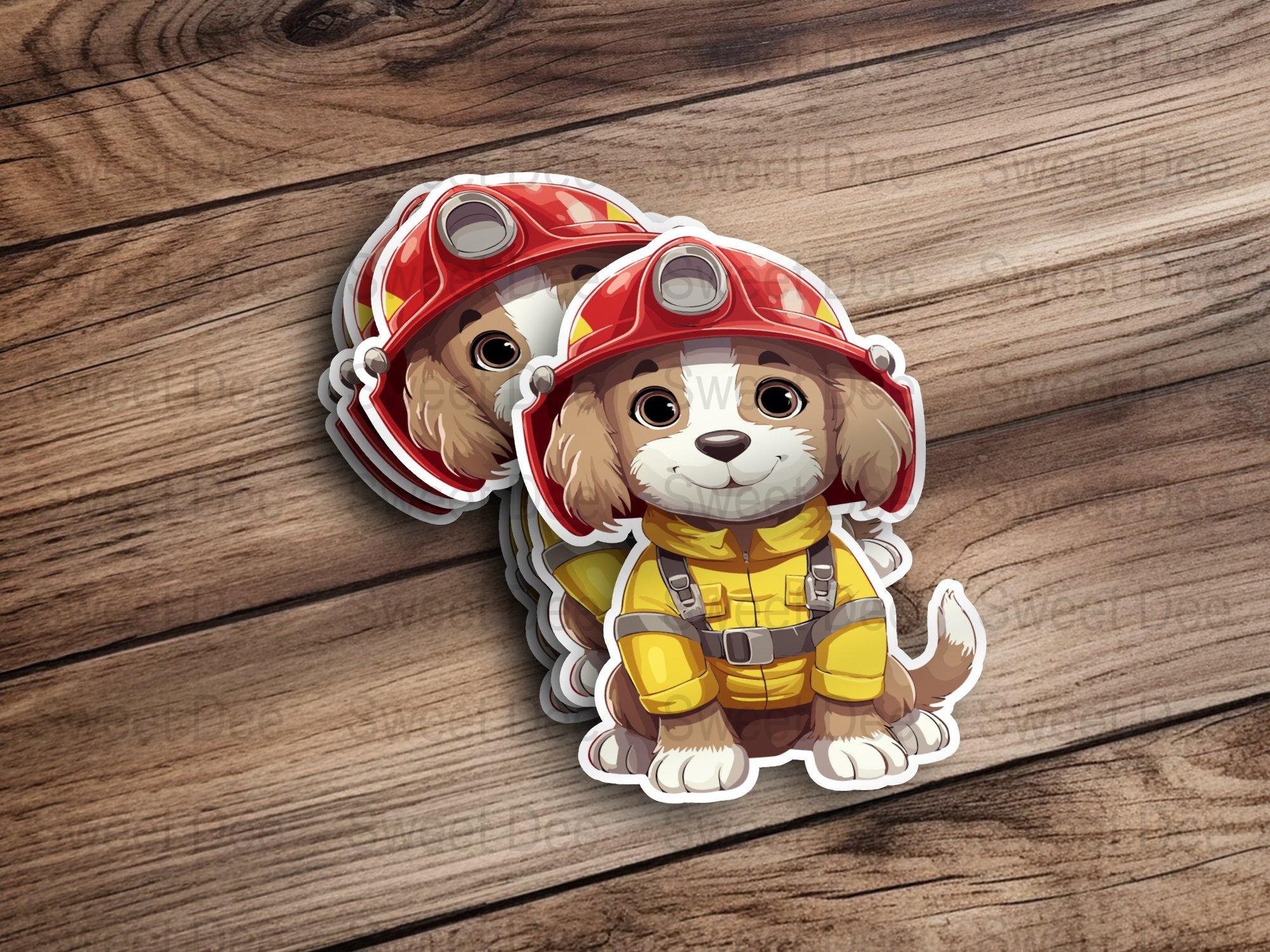 Cartoon Cute Dog Fireman Svg Png Eps, Commercial Use Clipart Vector ...