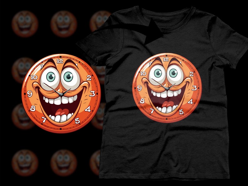 Cartoon Clock Face SVG Png Eps, Commercial Use Clipart Vector Graphics ...