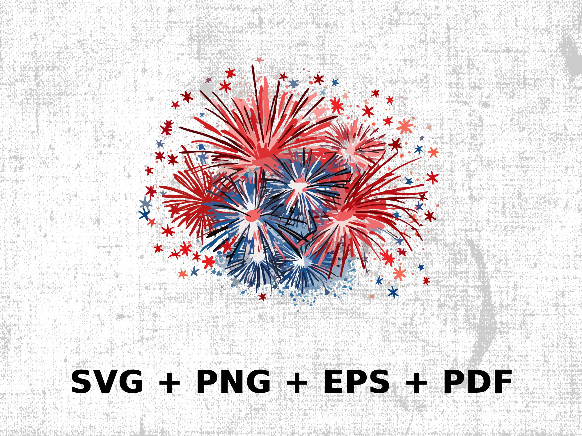 Cartoon Fourth of July Fireworks SVG Png Eps, Commercial Use Clipart ...