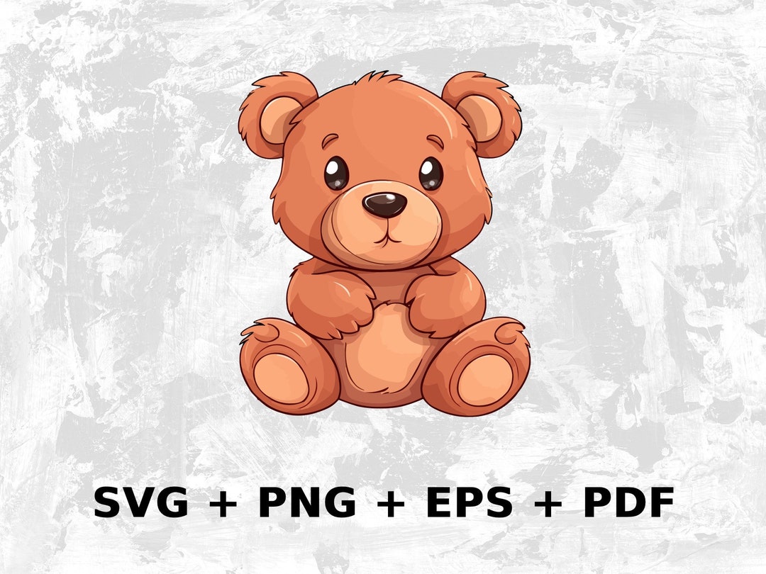Cartoon Teddy Bear Svg Png Eps, Commercial Use Clipart Vector Graphics ...