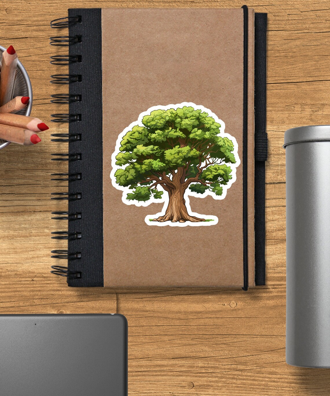 Oak Tree SVG Png Eps, Commercial Use Clipart Vector Graphics for Wall ...