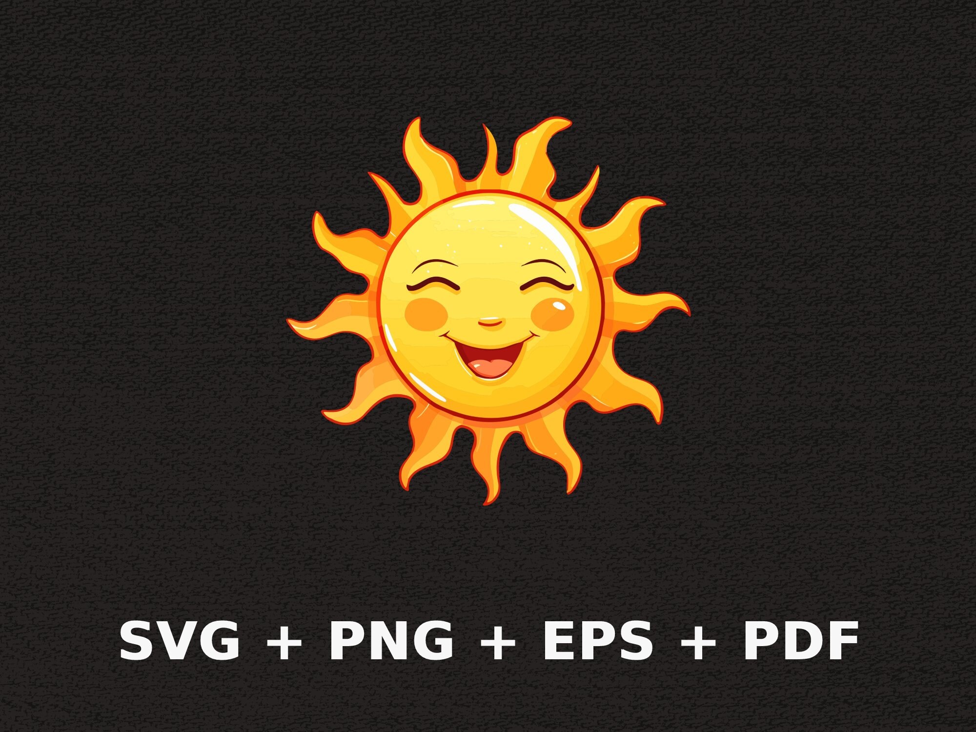 Sun Face SVG Png Eps, Commercial Use Clipart Vector Graphics for Wall ...