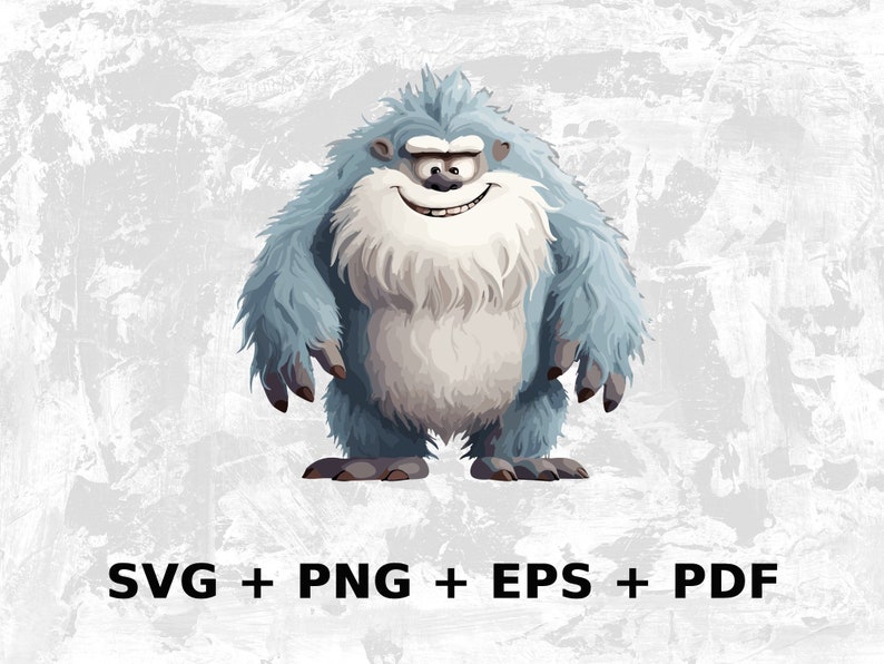 Yeti SVG Png Eps, Commercial Use Clipart Vector Graphics for Wall Art ...
