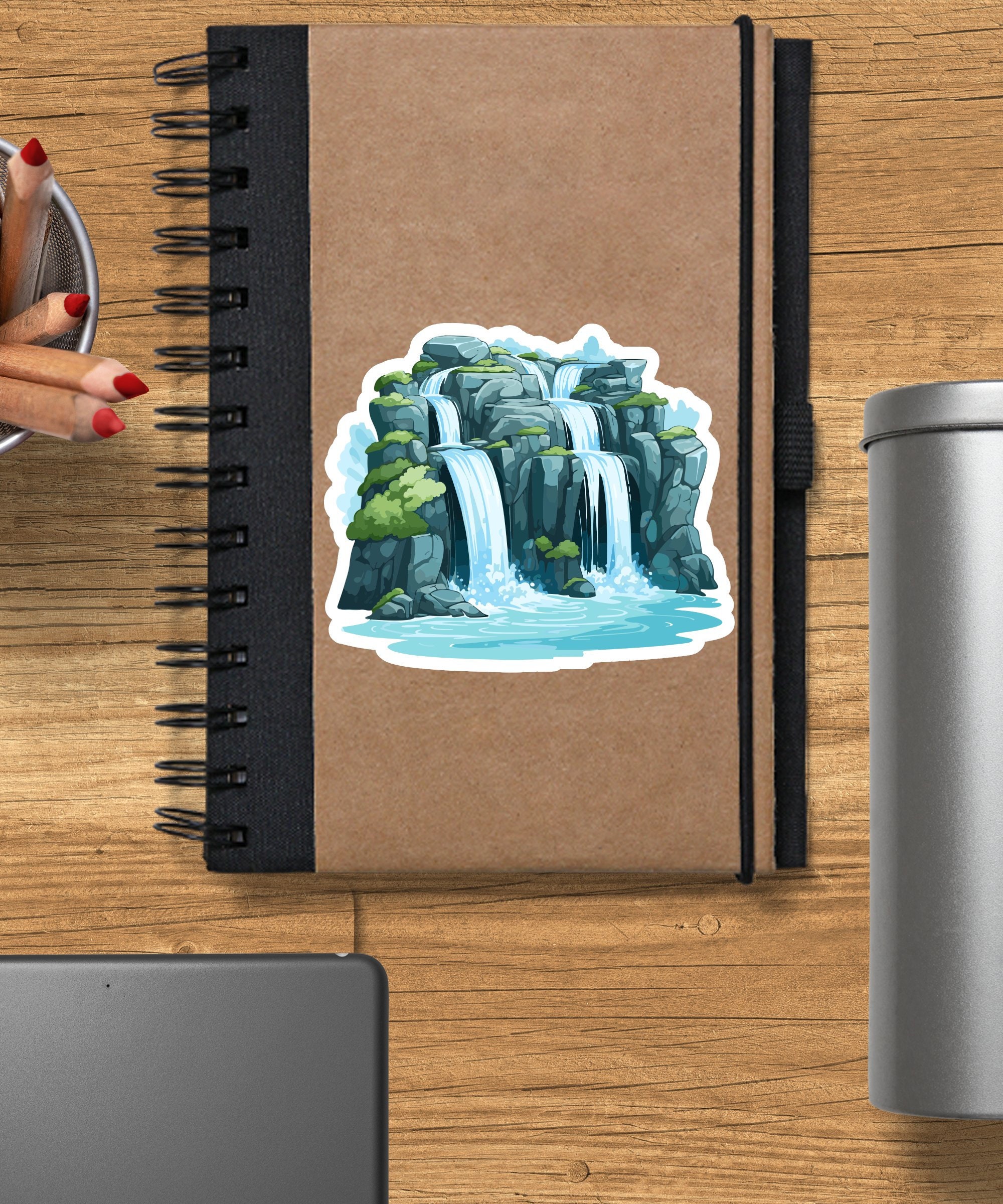 Cartoon Waterfall SVG Png Eps, Commercial Use Clipart Vector Graphics ...