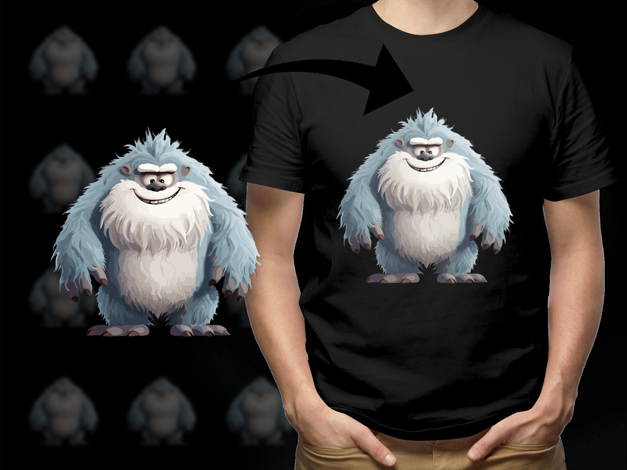Yeti SVG Png Eps, Commercial Use Clipart Vector Graphics for Wall Art ...