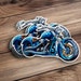 Cartoon Blue Motorcycle SVG Png Eps, Commercial Use Clipart Vector ...