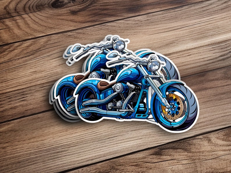 Cartoon Blue Motorcycle SVG Png Eps, Commercial Use Clipart Vector ...