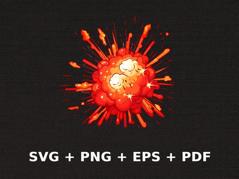TNT Explosion SVG Png Eps, Commercial Use Clipart Vector Graphics for ...