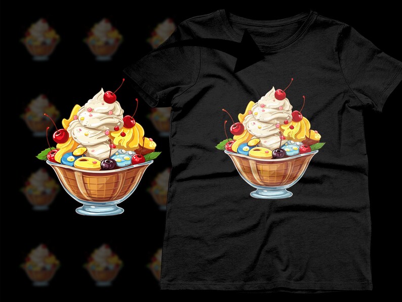 Cartoon Sundae SVG Png Eps, Commercial Use Clipart Vector Graphics for ...