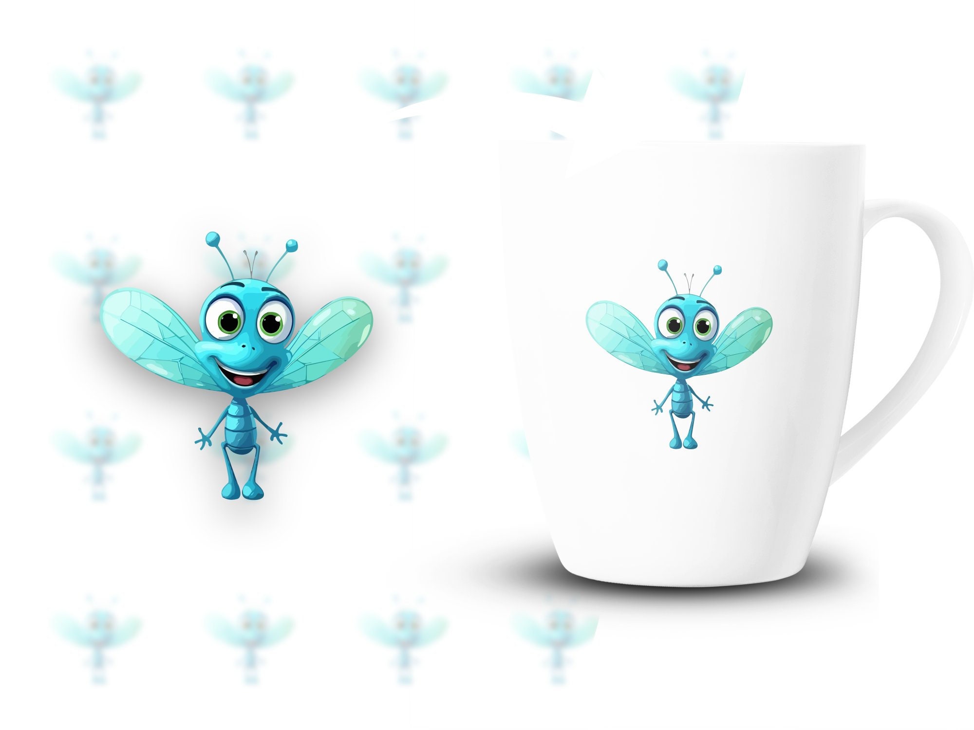 Cartoon Blue Bug SVG Png Eps, Commercial Use Clipart Vector Graphics ...