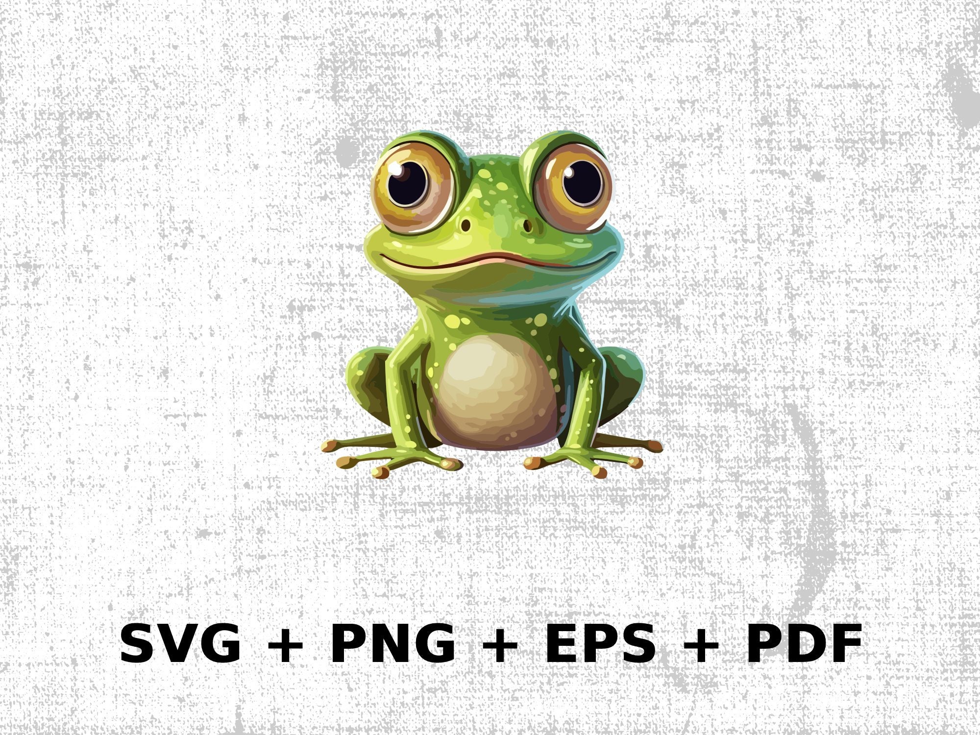 Cartoon Frog SVG Png Eps, Commercial Use Clipart Vector Graphics for ...