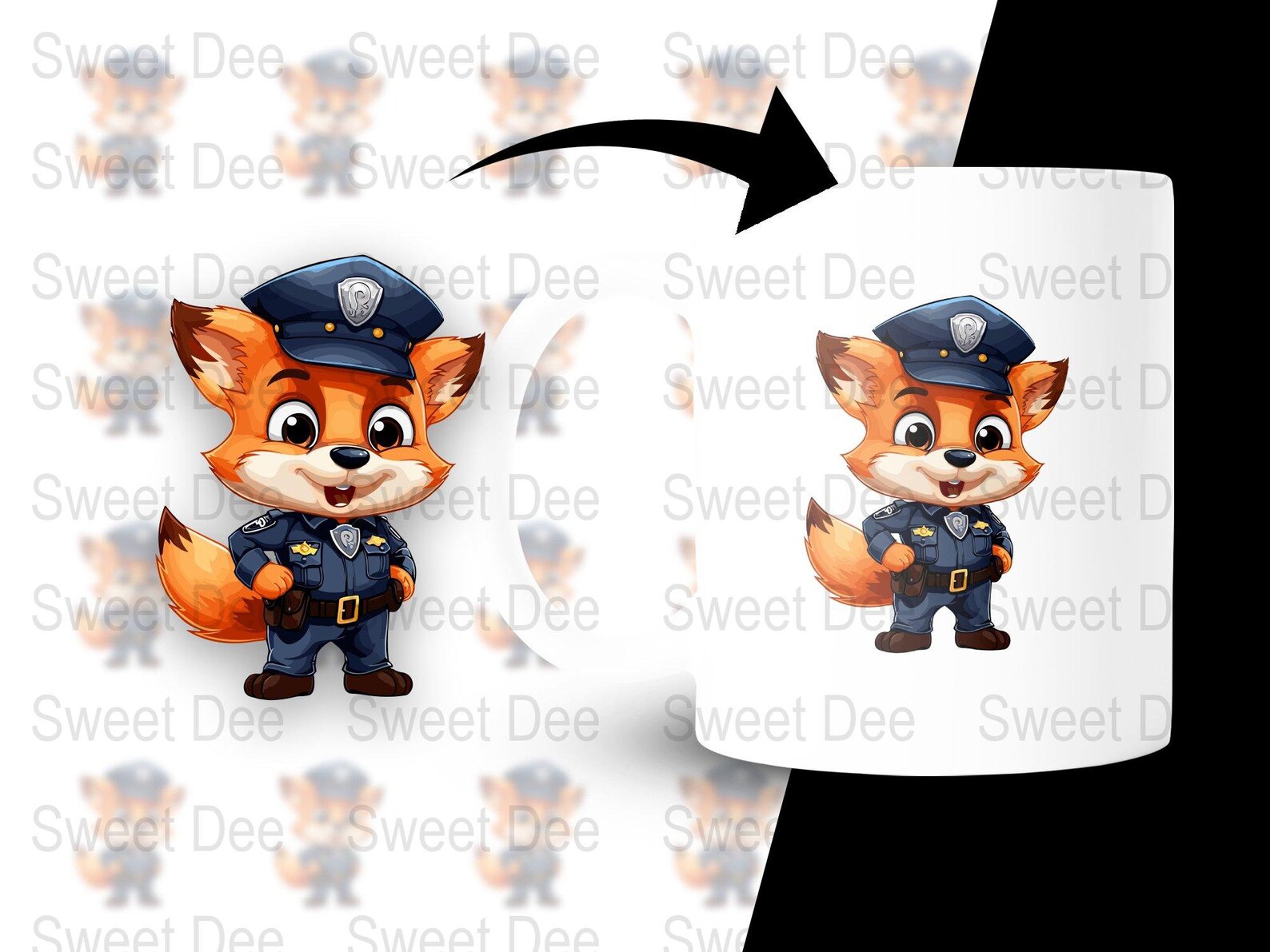 Cartoon Police Fox Svg Png Eps, Commercial Use Clipart Vector Graphics ...