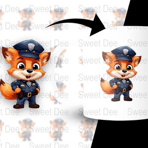 Cartoon Police Fox Svg Png Eps, Commercial Use Clipart Vector Graphics ...