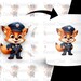 Cartoon Police Fox Svg Png Eps, Commercial Use Clipart Vector Graphics ...