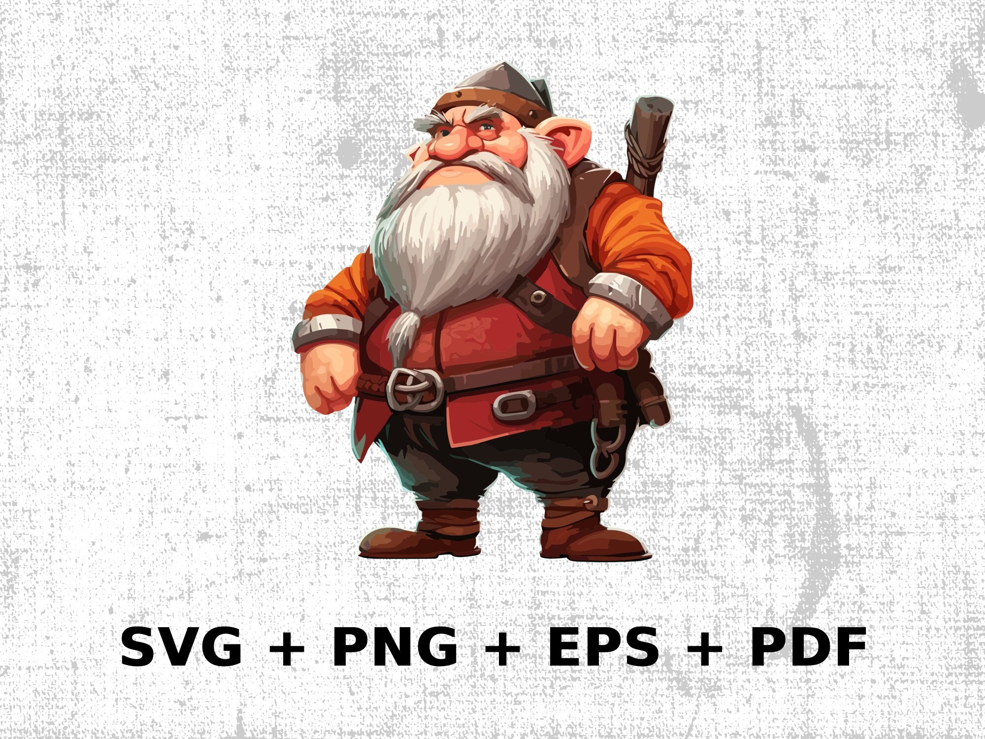 Cartoon Dwarf SVG Png Eps, Commercial Use Clipart Vector Graphics for ...