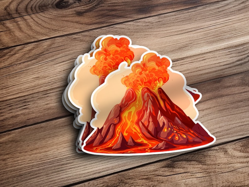 Cartoon Volcano SVG Png Eps, Commercial Use Clipart Vector Graphics for ...