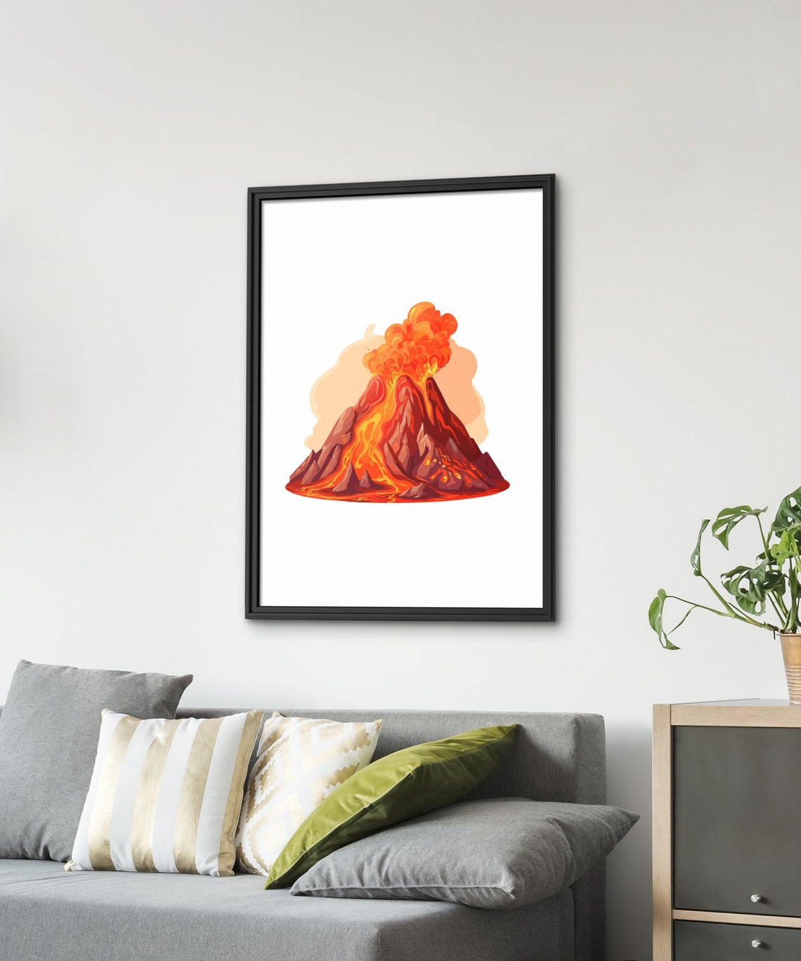 Cartoon Volcano SVG Png Eps, Commercial Use Clipart Vector Graphics for ...