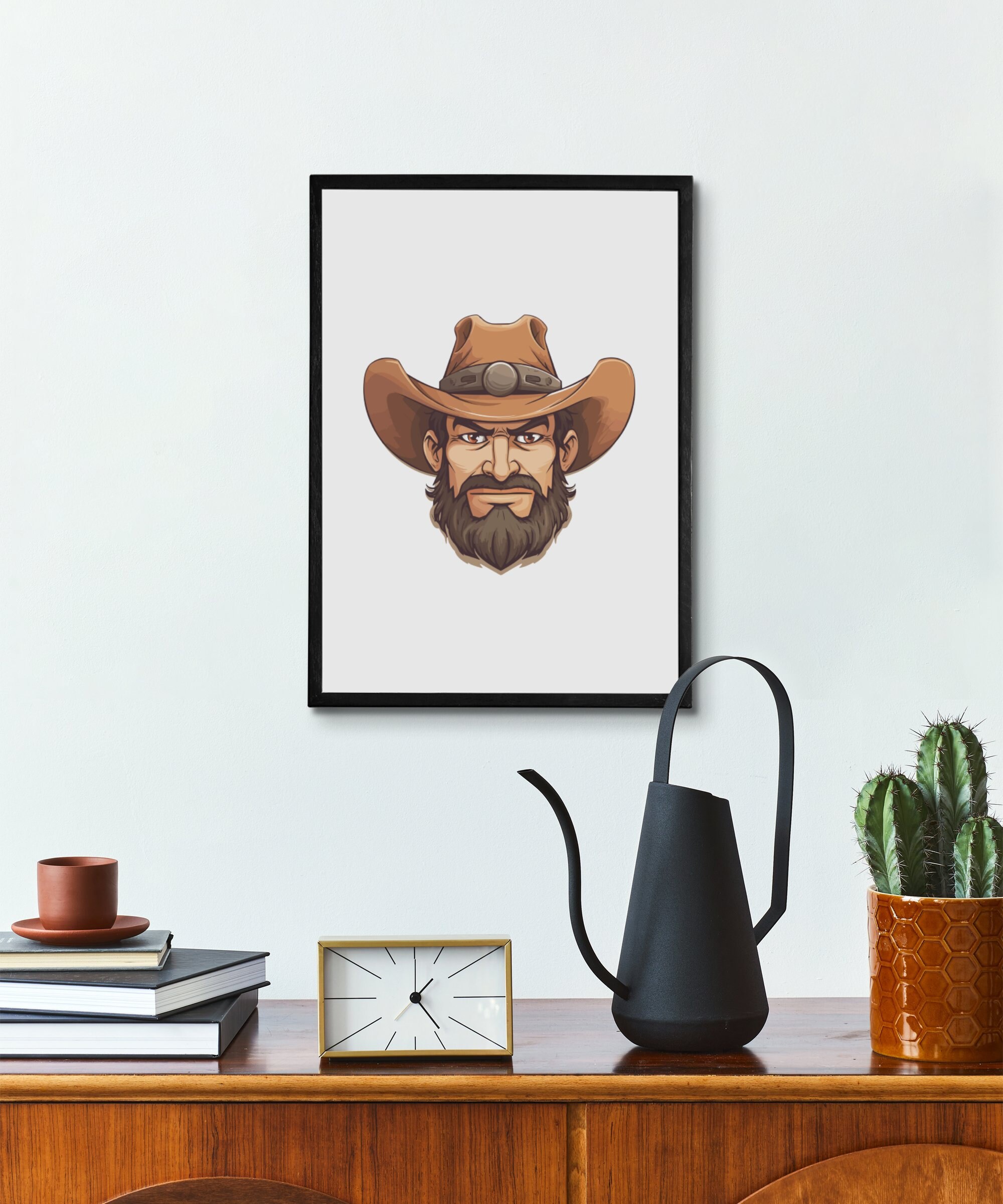 Cowboy Face SVG Png Eps, Commercial Use Clipart Vector Graphics for ...