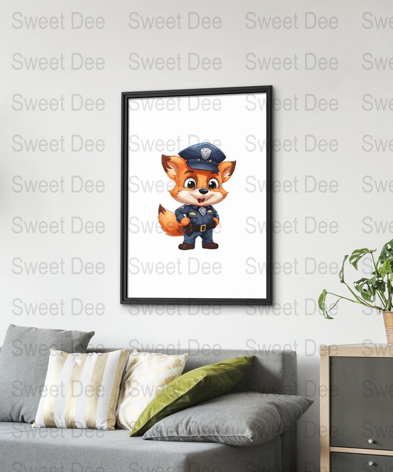 Cartoon Police Fox Svg Png Eps, Commercial Use Clipart Vector Graphics ...