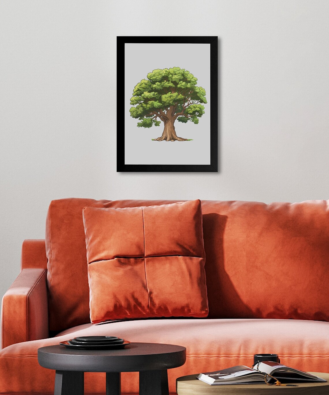 Oak Tree SVG Png Eps, Commercial Use Clipart Vector Graphics for Wall ...