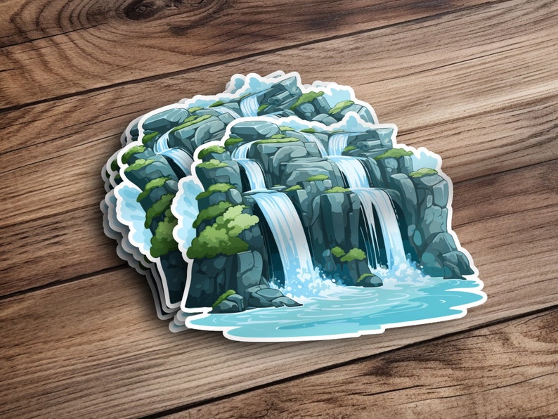 Cartoon Waterfall SVG Png Eps, Commercial Use Clipart Vector Graphics ...