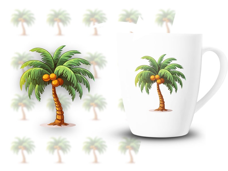 Cartoon Palm Tree SVG Png Eps, Commercial Use Clipart Vector Graphics ...