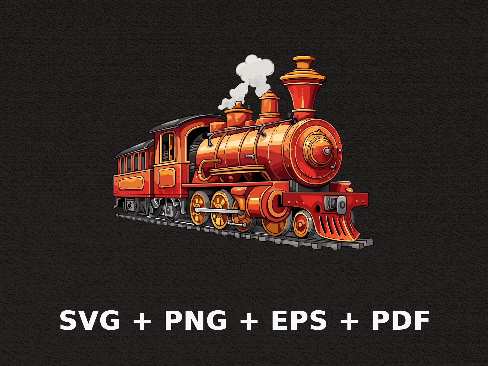 Train SVG Png Eps, Commercial Use Clipart Vector Graphics for Wall Art ...