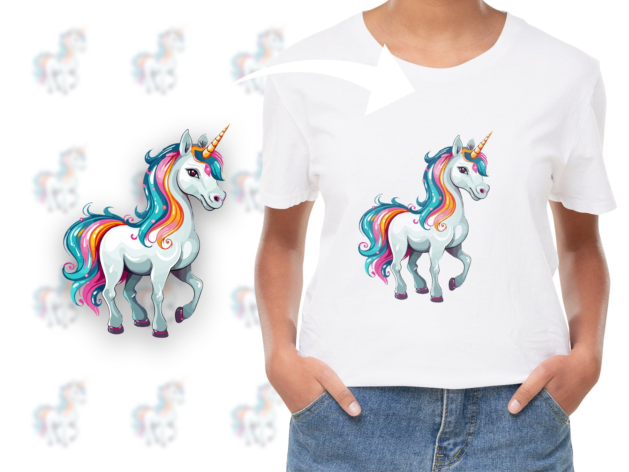 Unicorn SVG Png Eps, Commercial Use Clipart Vector Graphics for Wall ...