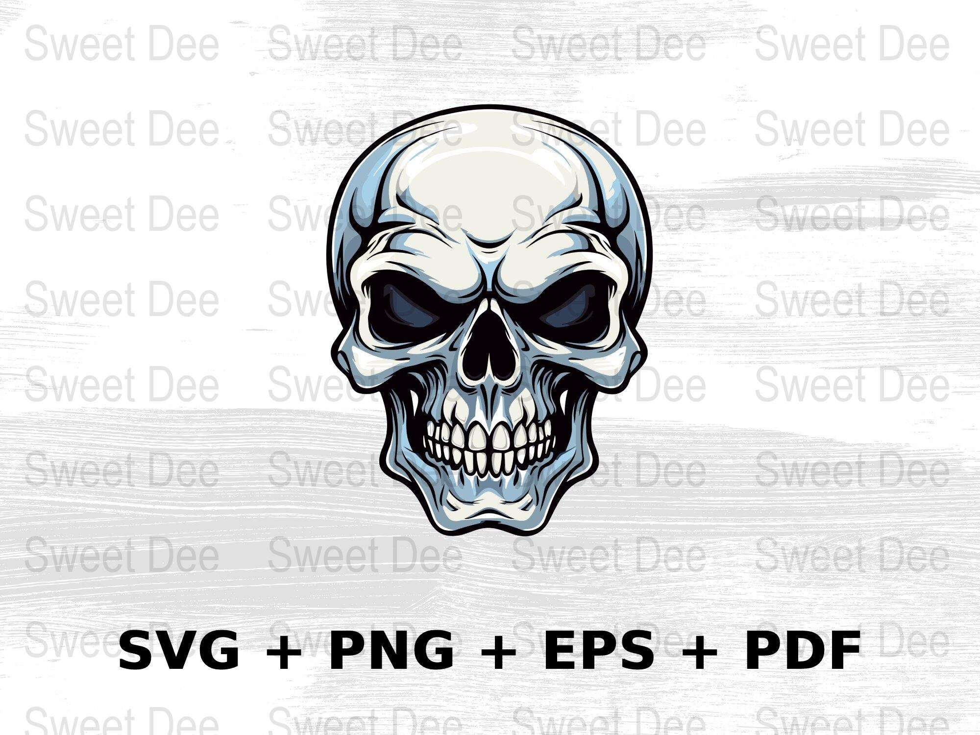 Cartoon Skull Svg Png Eps, Commercial Use Clipart Vector Graphics for ...