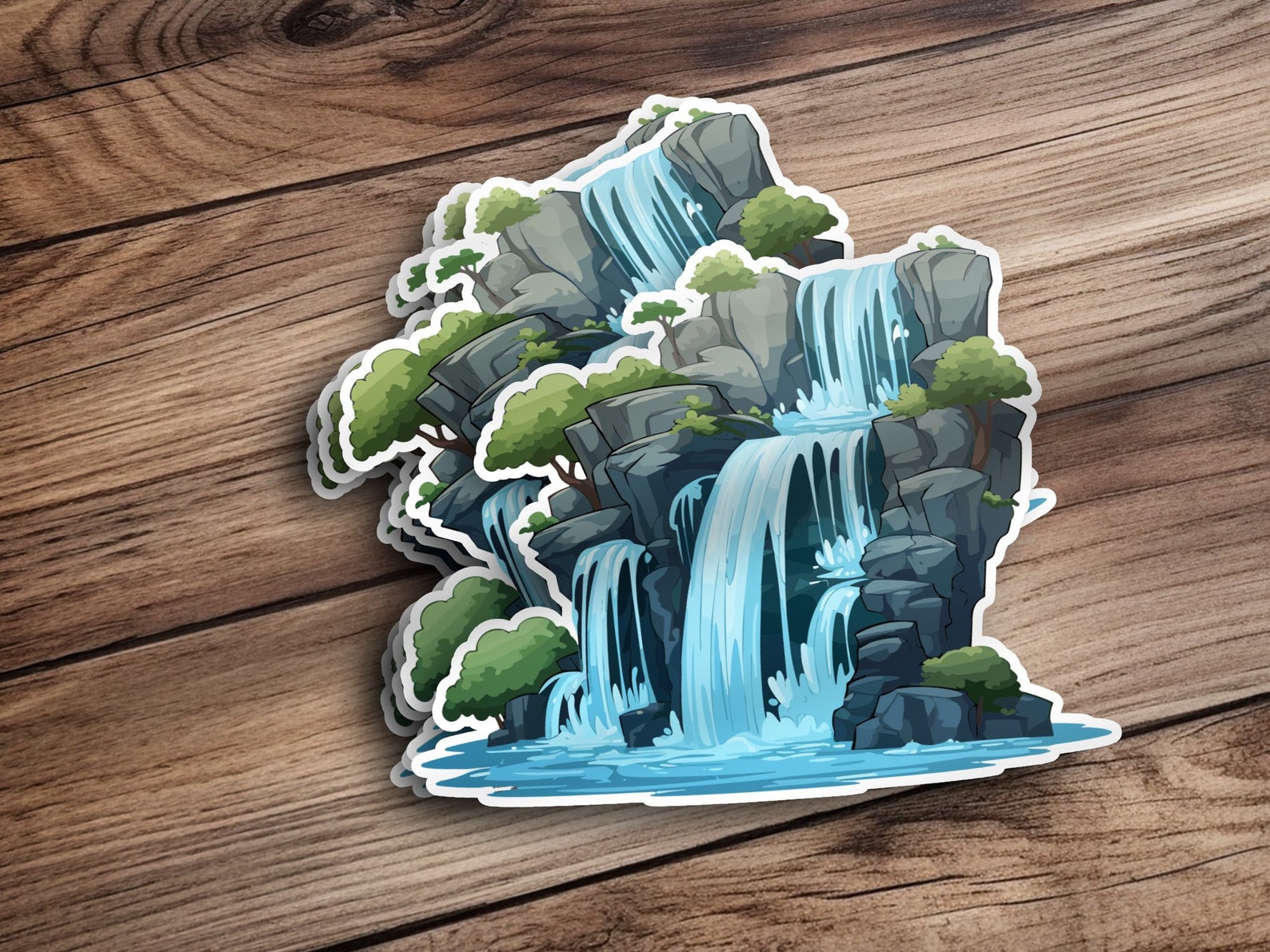 Waterfall SVG Png Eps, Commercial Use Clipart Vector Graphics for Wall ...