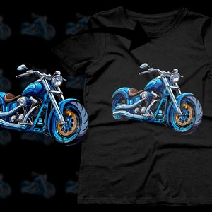 Cartoon Blue Motorcycle SVG Png Eps, Commercial Use Clipart Vector ...