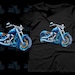 Cartoon Blue Motorcycle SVG Png Eps, Commercial Use Clipart Vector ...