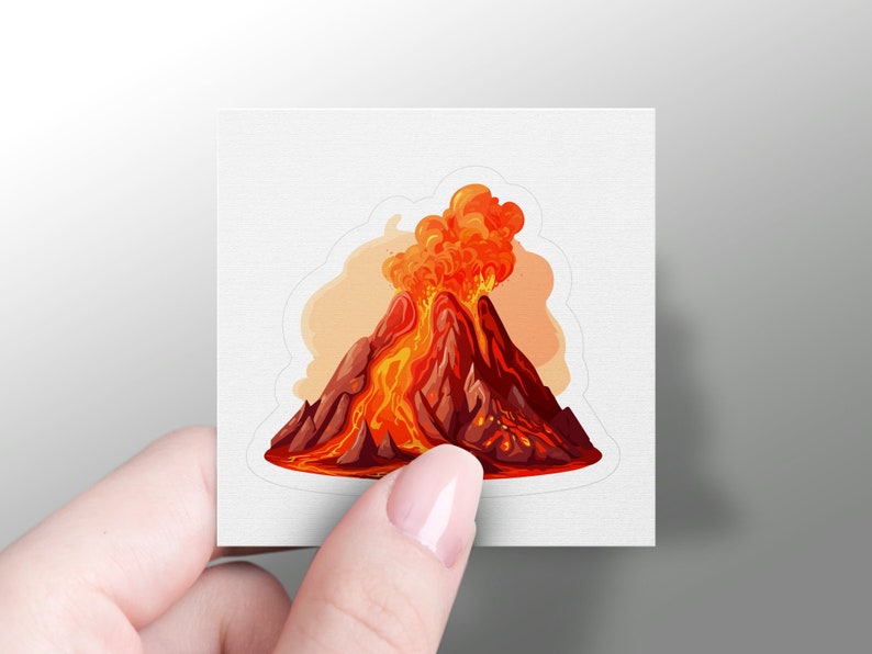 Cartoon Volcano SVG Png Eps, Commercial Use Clipart Vector Graphics for ...