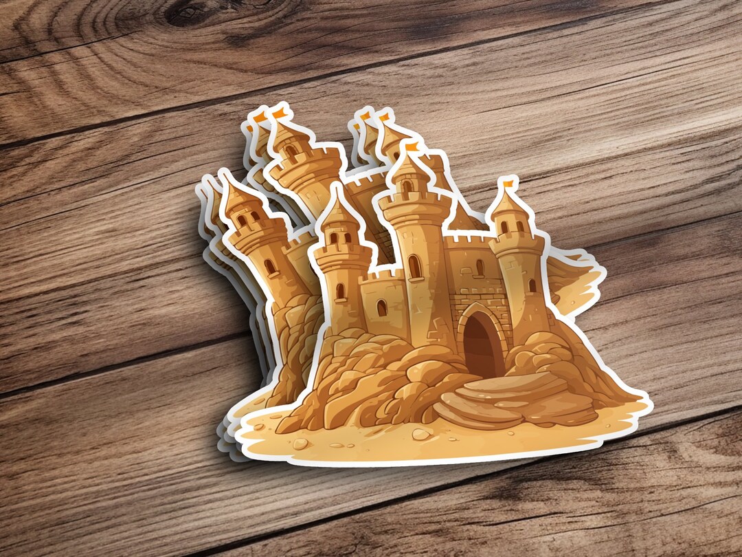 Cartoon Sandcastle SVG Png Eps, Commercial Use Clipart Vector Graphics ...