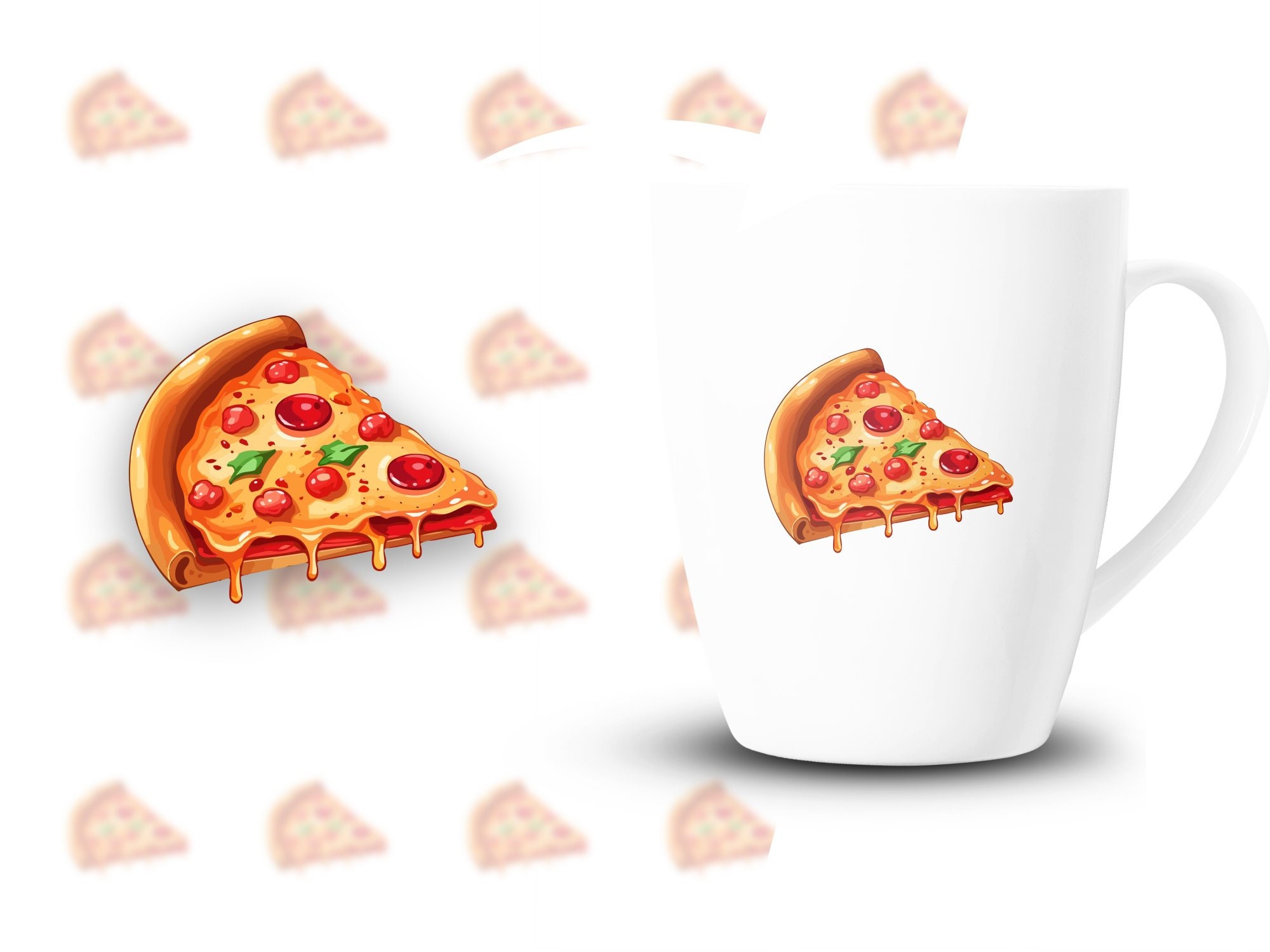 Cartoon Pizza Slice SVG Png Eps, Commercial Use Clipart Vector Graphics ...